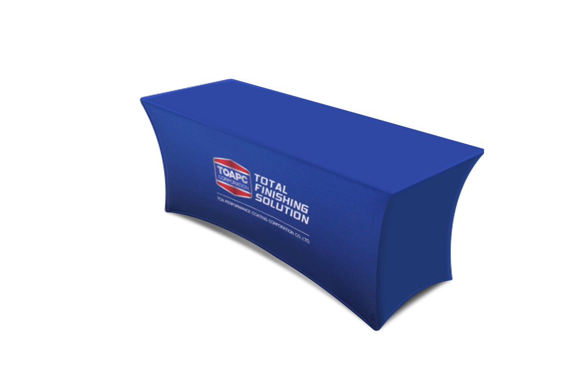 ผ้าปูโต๊ะ ผ้าคลุมโต๊ะ Table Cover Adlite ผู้ผลิตอุปกรณ์ออกบูธคุณภาพ